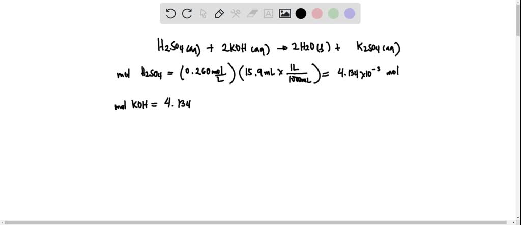 SOLVED: The balanced equation for the neutralization reaction of ...