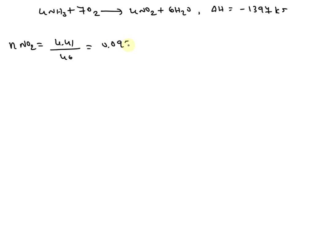 Ammonia reacts with oxygen as follows. Determine the enthalpy change ...