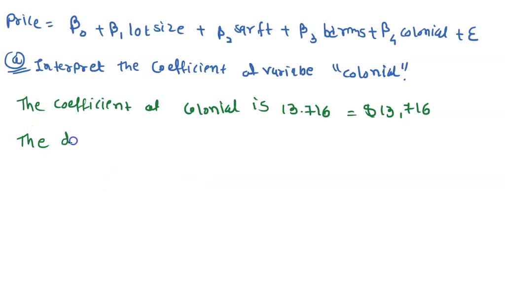 SOLVED: The estimated results are as following: Question 1 (1 point ...