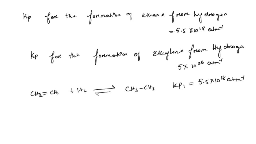 SOLVED: Q2: The thermal decomposition of ethane to ethylene is believed ...