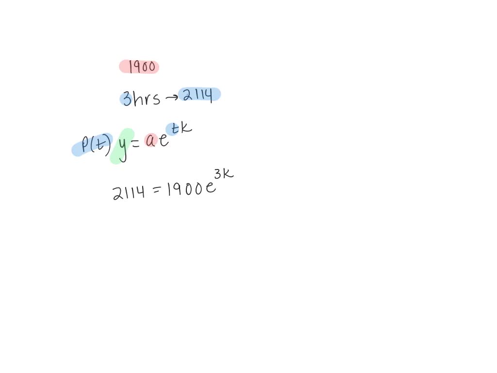 SOLVED: Suppose that the number of bacteria in a certain population ...