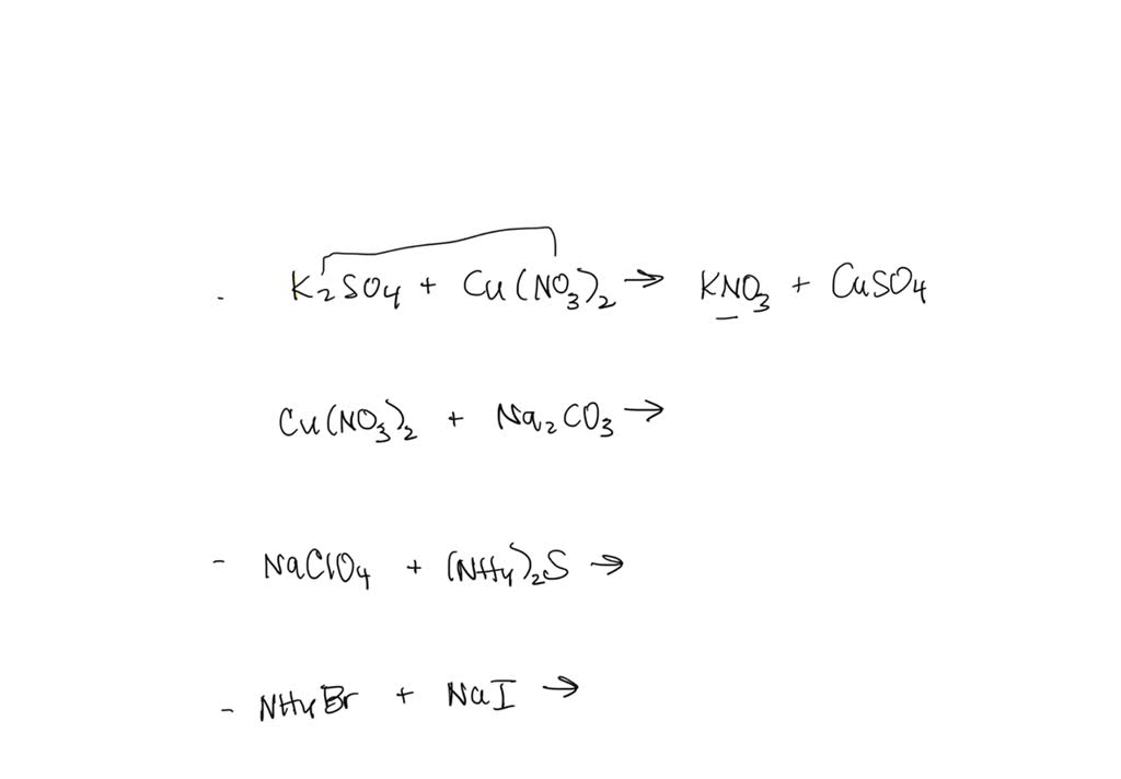 SOLVED: The mixing of which pair of reactants will result in a precipitation reaction? Question ...