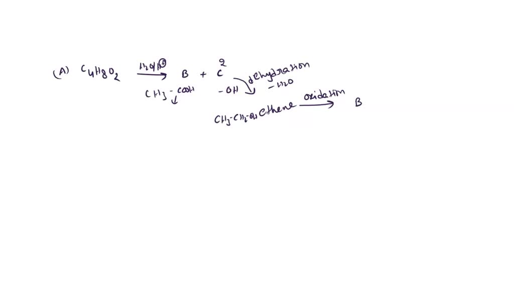 SOLVED: a sweet smelling compound a with molecular formula C4H8O2 on ...