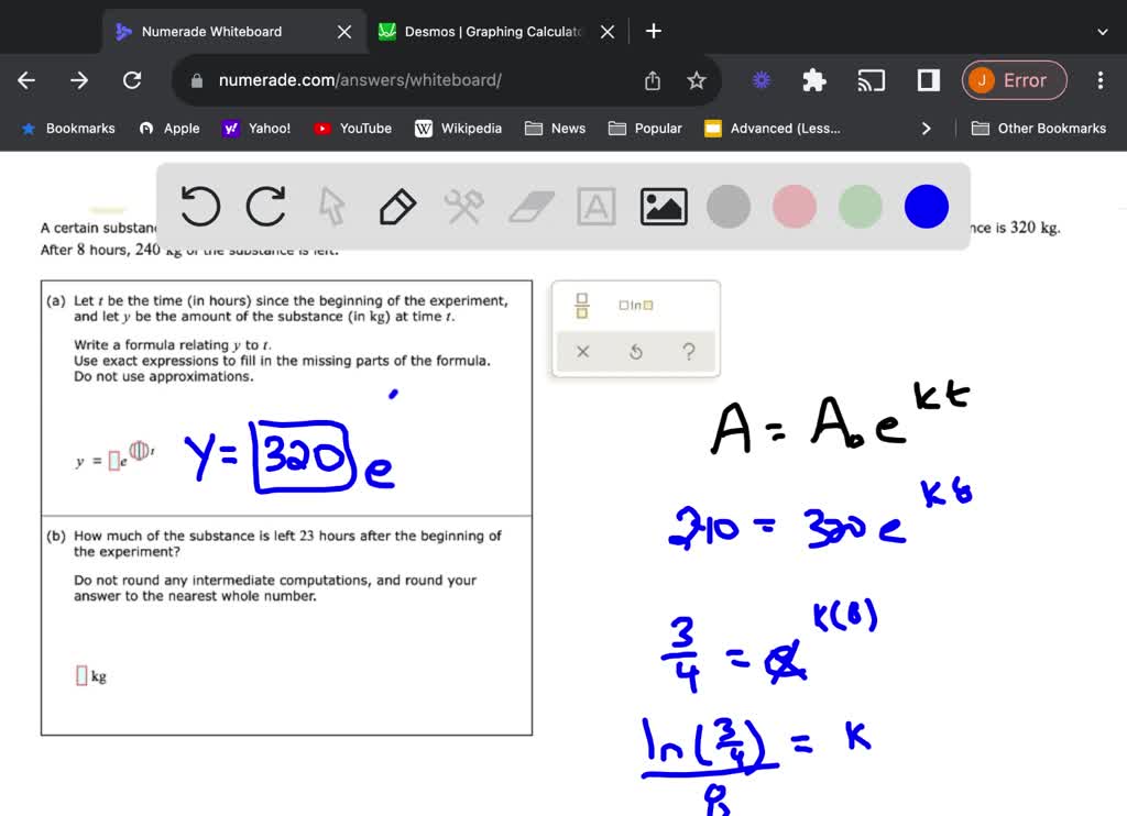 SOLVED: Certain substance decomposes according to a continuous ...