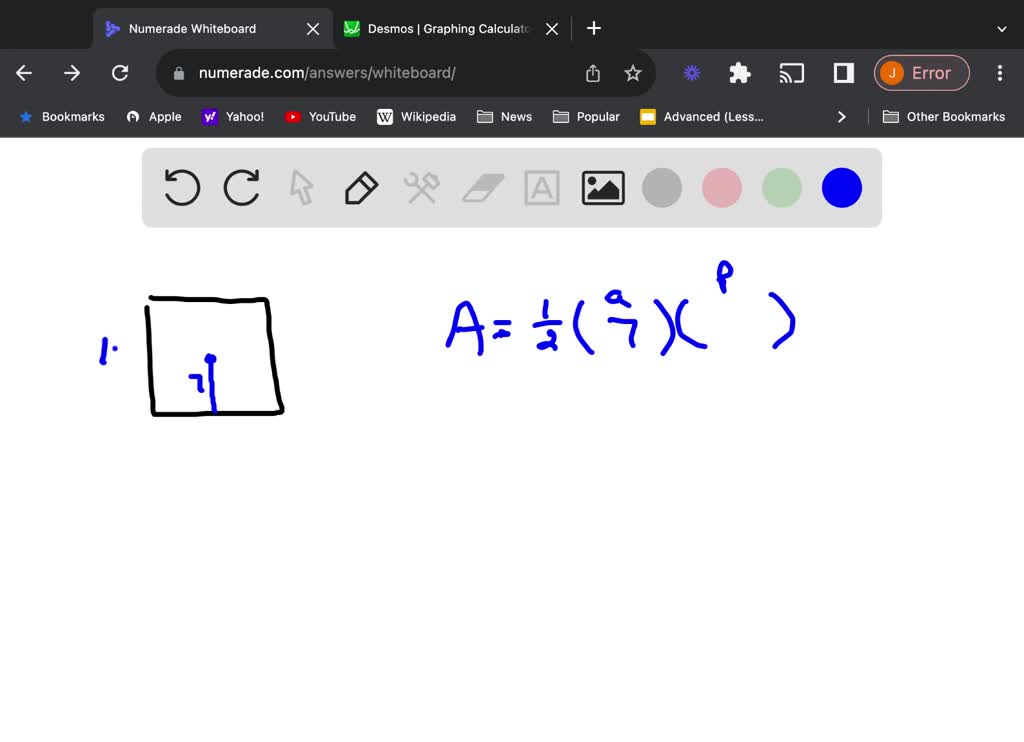 SOLVED: 'Find the area (in square centimeters) of a square whose ...