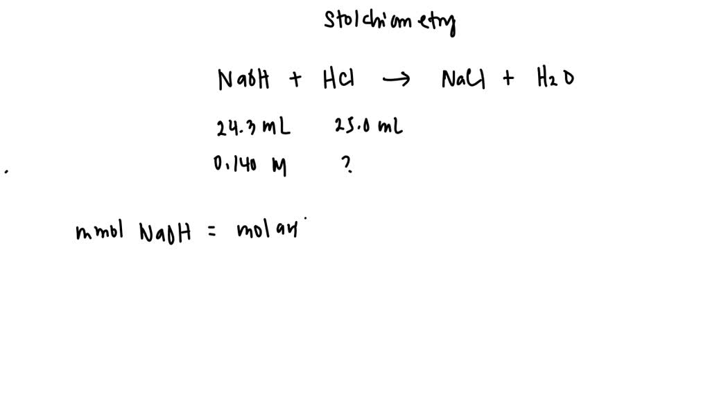 Acid-base titration: 25.0 mL of an HCl solution required 22.2 mL of 0. ...