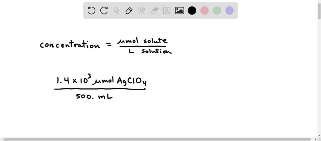 A chemist prepares a solution of silver(I) perchlorate (AgClO4) by ...