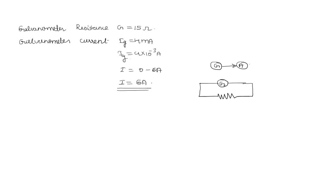 SOLVED: GLlvanometer coil has a resistance of 15 ohm and the meter ...