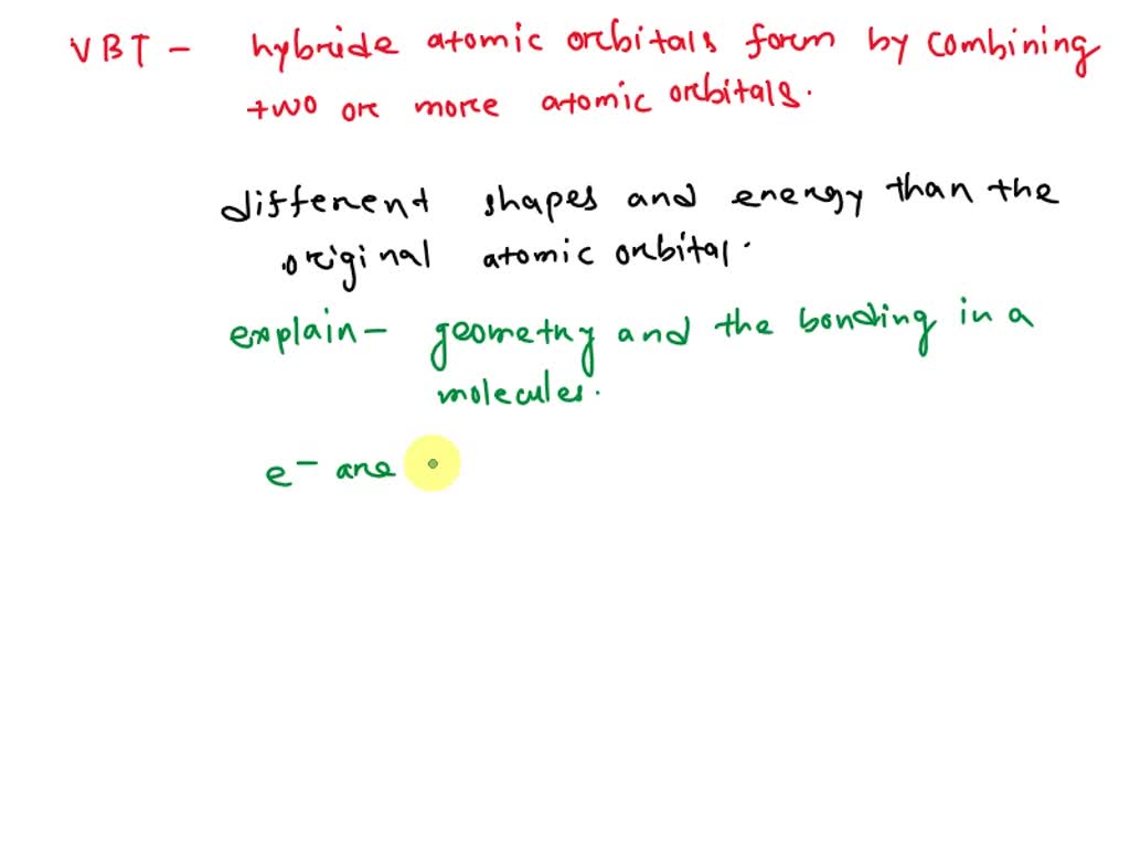 Solved Explain The Difference Between Hybrid Atomic Orbitals In