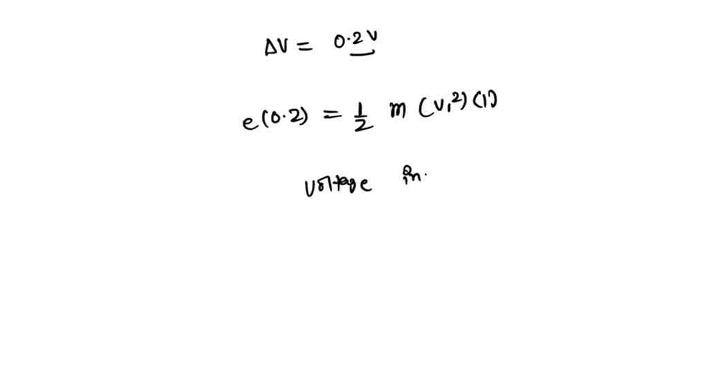 Solved An Electron Is Accelerated From Rest By A Potential Difference