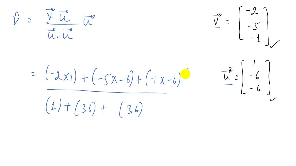 SOLVED: Compute the orthogonal projection of v onto the line L through ...