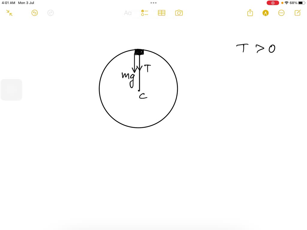 SOLVED: A ball is attached to the end of a string. It is swung in a vertical circle of radius 1. ...