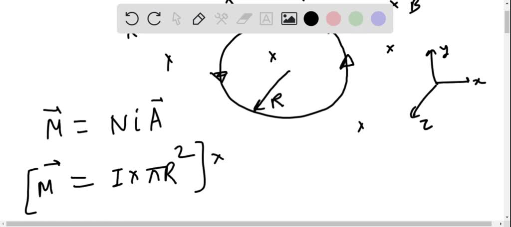 SOLVED: A flat circular loop of wire of radius R carrying a current I is placed in uniform ...
