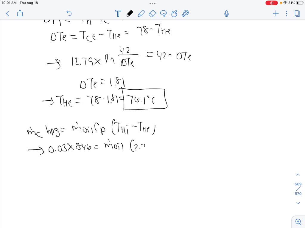 Ethanol is vaporized at 78Â°C (hfg = 846 kJ/kg) in a double-pipe parallel-flow heat exchanger at ...
