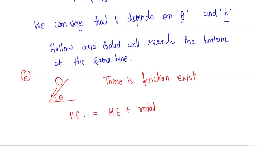 SOLVED: Two cylinders made of the same material roll down an incline ...