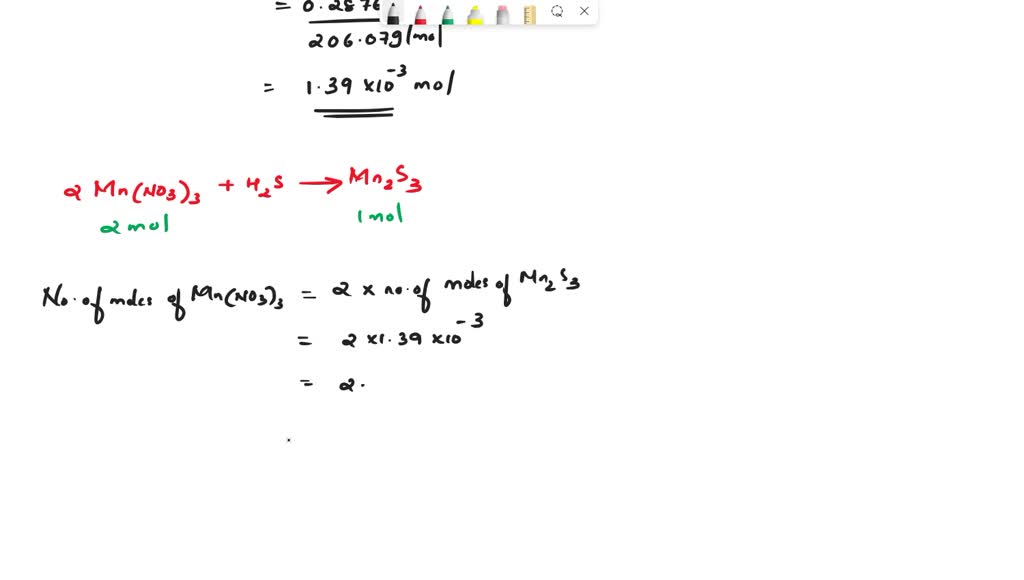 A sample of ore containing manganese weighed 1.2354 grams. This sample ...