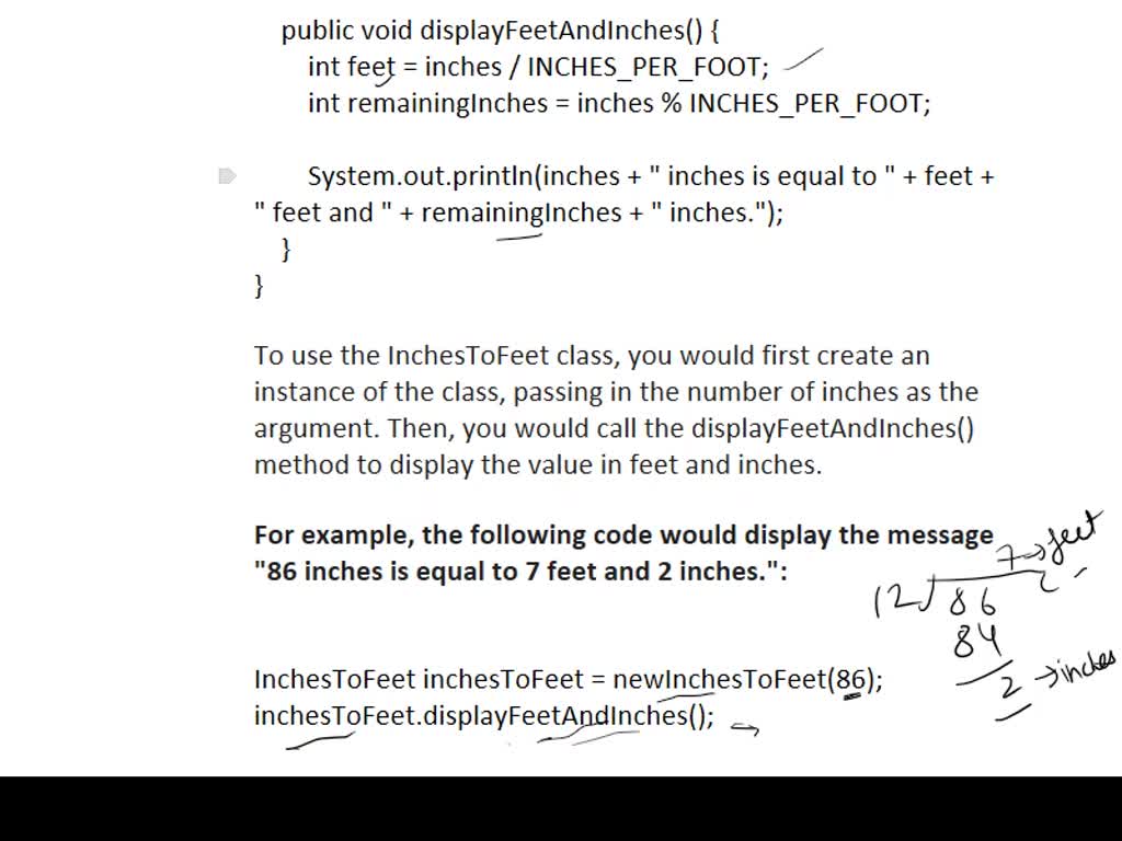 Solved Write A Java Class That Declares Variables To Represent The Length And Width Of A Room
