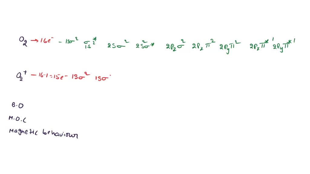 SOLVED: Draw the molecular orbital configuration of o2 and o2 ... SOLVED: Draw the molecular orbital configuration of o2 and o2 ...