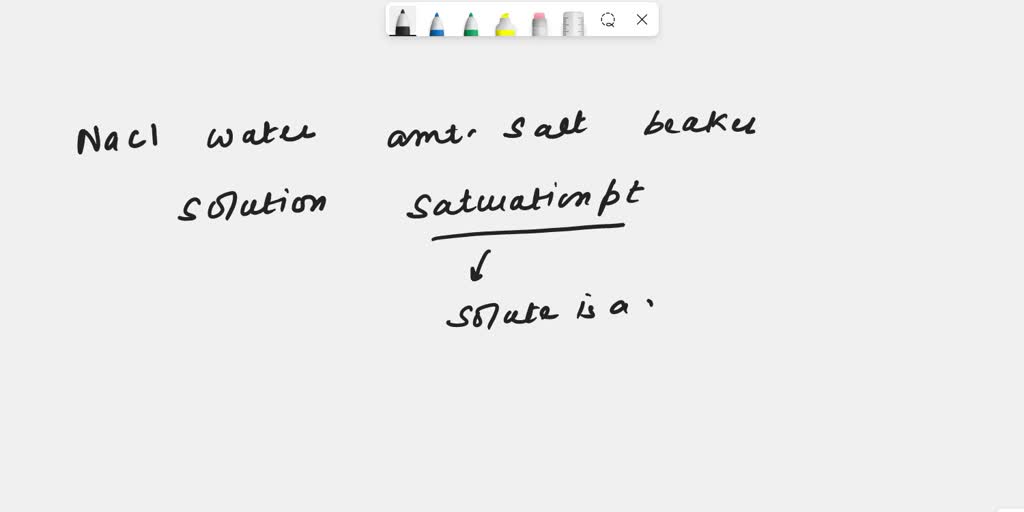 SOLVED: If NaCl were added to water to make a saltwater solution and ...