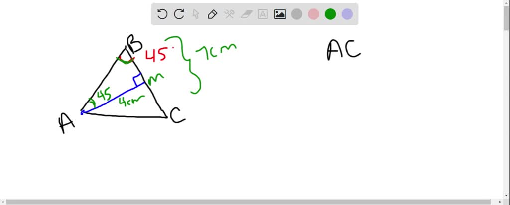 SOLVED: in triangle ABC, angle ABC is 45 degree ,AM is perpendicular to ...
