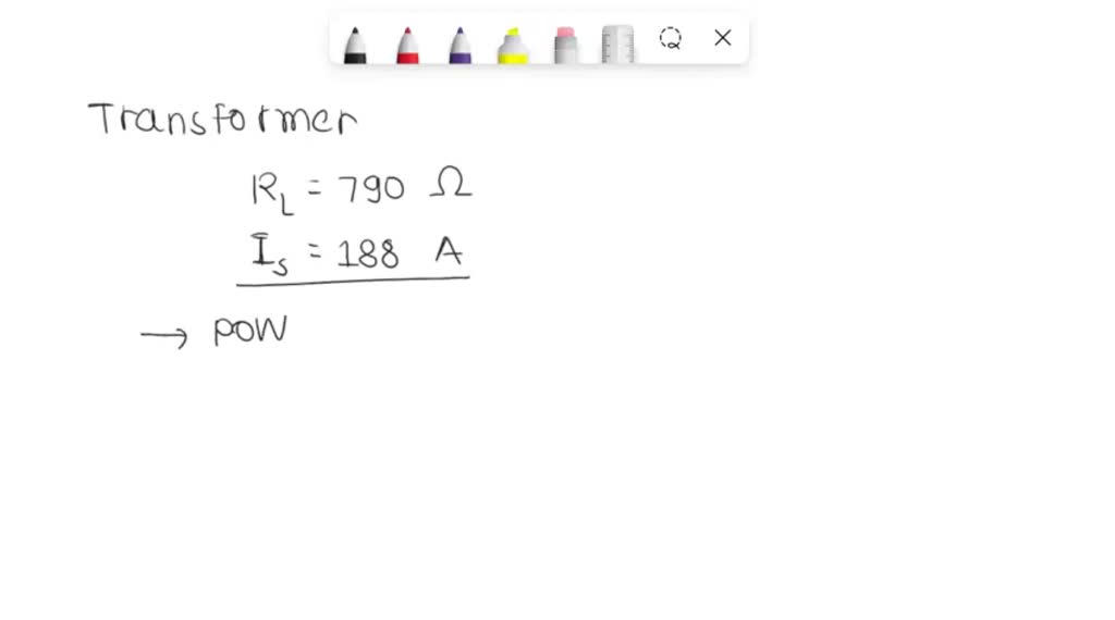 SOLVED: A class A transformer coupled power amplifier has zero signal collector current of 50 mA ...