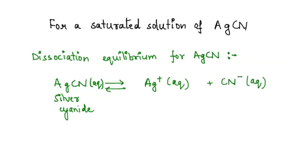 SOLVED: Problem 2: Find the concentrations of Agt CN , and HCN in ...