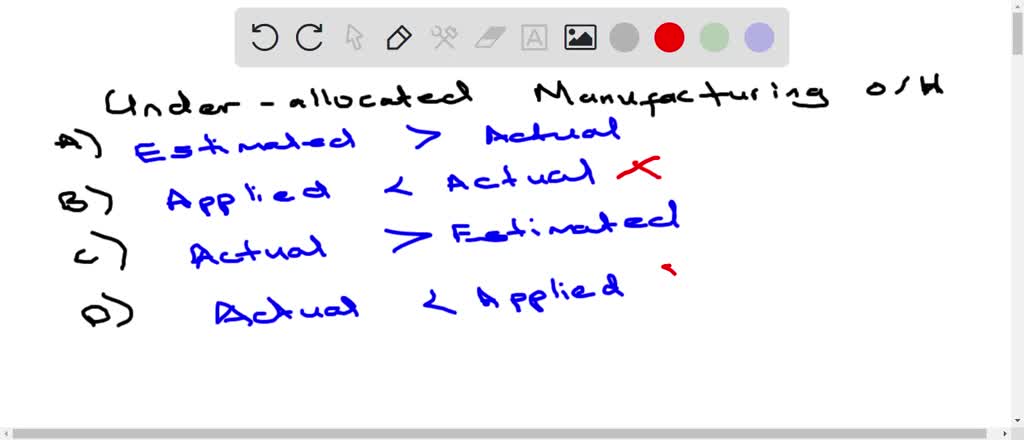 SOLVED: 'If overhead appliec is less than actual overhead; it is ...