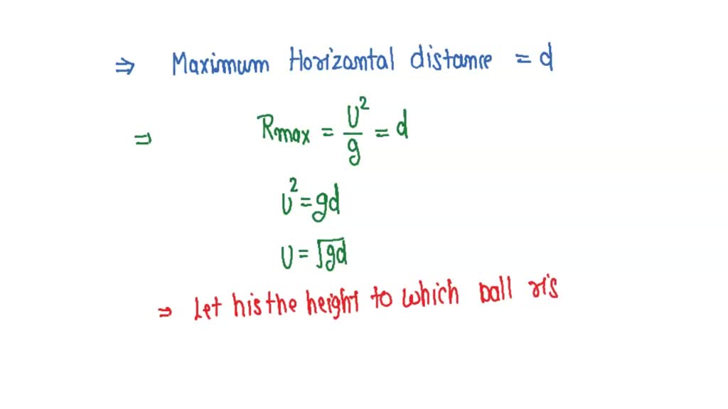 SOLVED: "Example 19. A cricketer can throw a ball to a maximum ...
