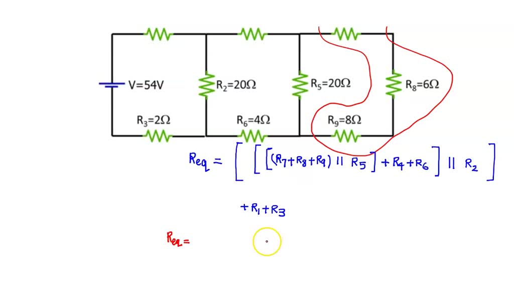 SOLVED: Calculate the current on the resistor R1 and the power given to the circuit for the ...