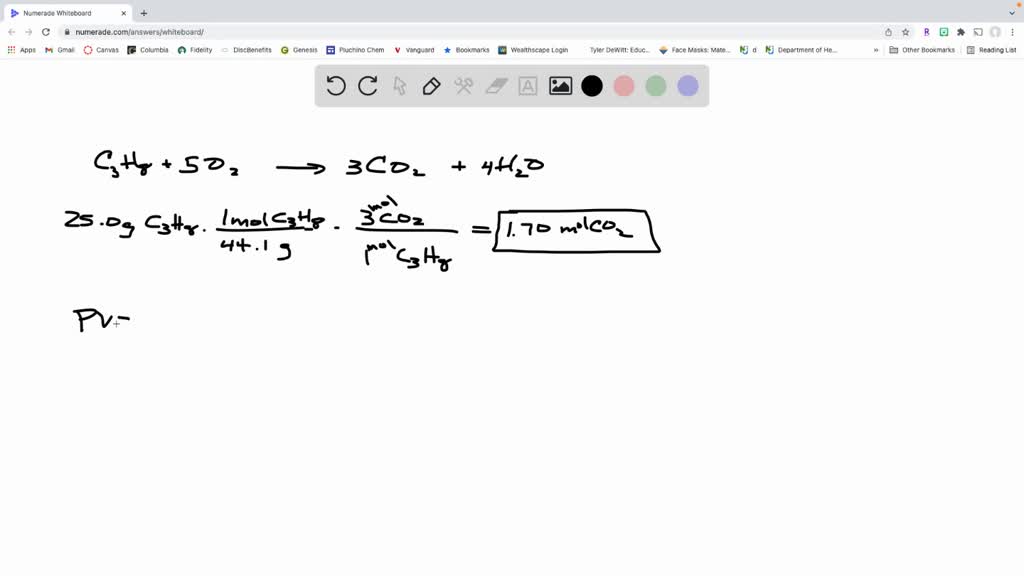 SOLVED: a) Propane (C3H8) combines with oxygen to produce carbon dioxide and water. How many ...
