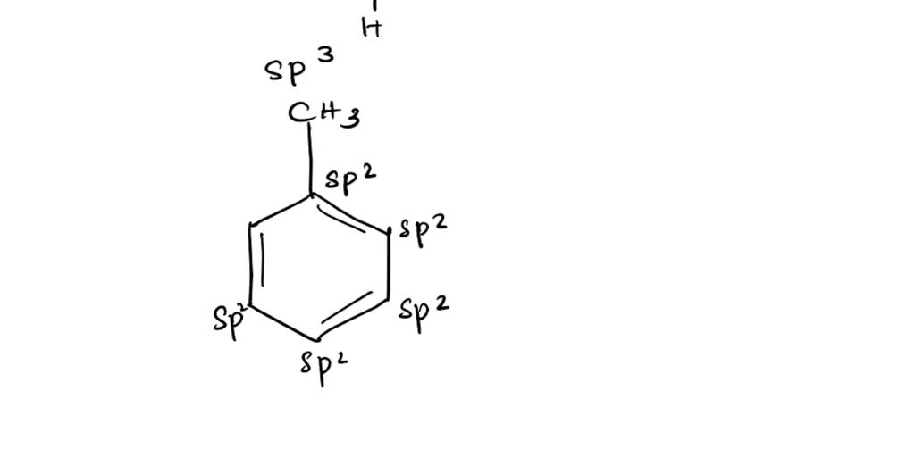 SOLVED: Lewis Structure, Hybridization and Bond Angle of Toluene.