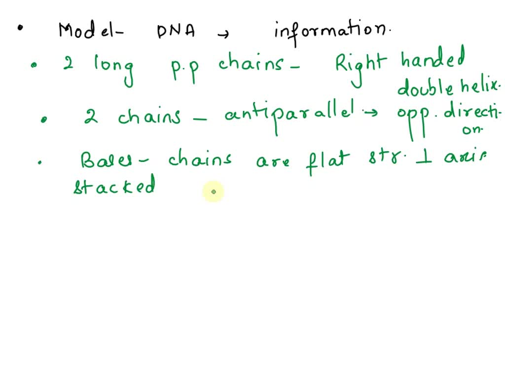 SOLVED: Texts: 1. Build a physical model of DNA using paper and/or ...