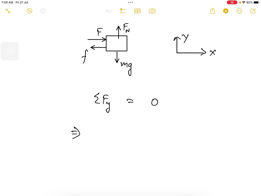 SOLVED: A 41 kg crate is being pushed on a horizontal floor at constant velocity. Given that the ...