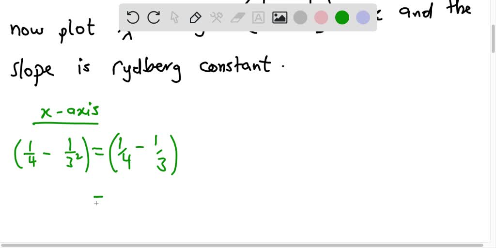 SOLVED: A student viewed the hydrogen emission spectrum and recorded ...