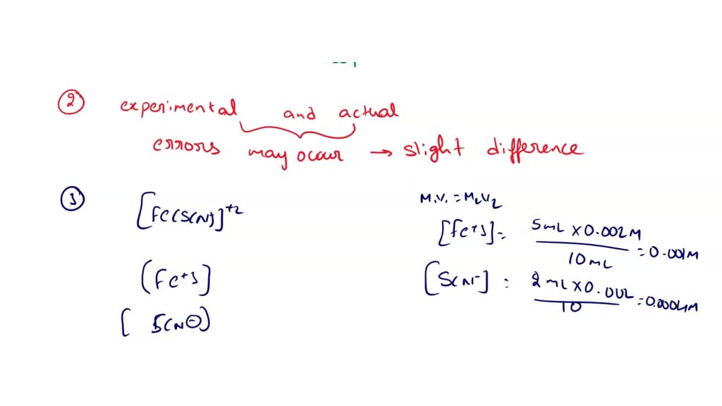 SOLVED: Texts: Spectrophotometric Determination of Equilibrium Constant NAME: DATE: Data Sheet ...