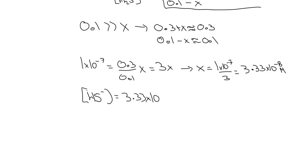 SOLVED: A solution contains 0.1 M H2S and 0.3 M HCl. Calculate the ...
