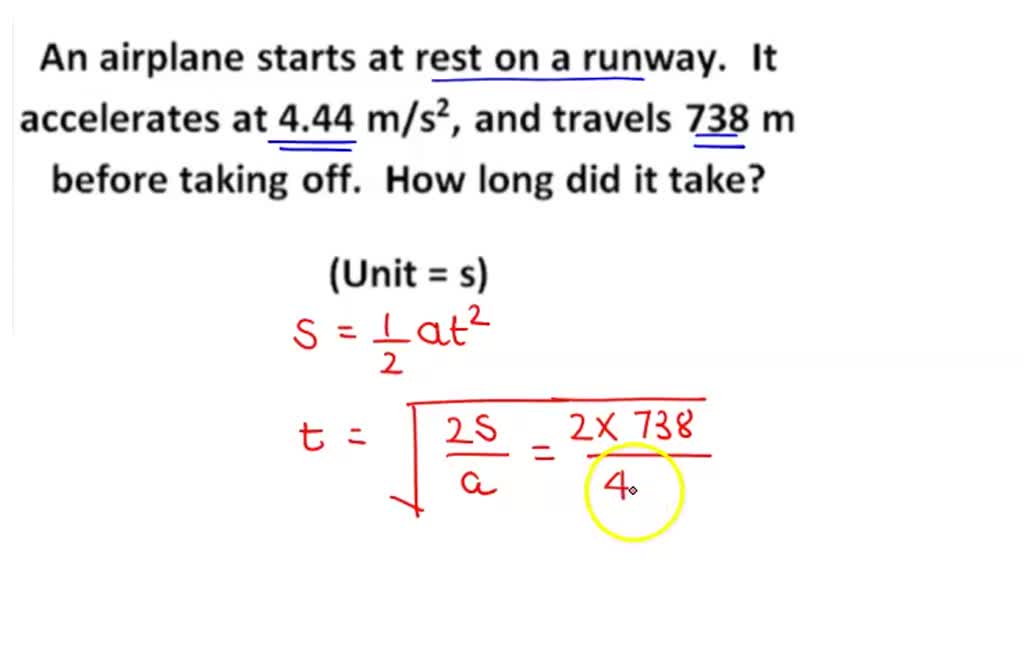 SOLVED: An airplane starts from rest (vo = 0) and accelerates down a ...