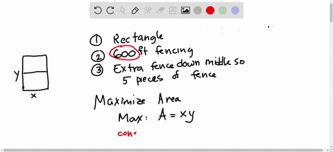 Find the dimensions of the rectangular corral split into 2 pens of the ...