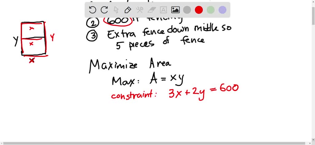 SOLVED: Find the dimensions of the rectangular corral split into two ...