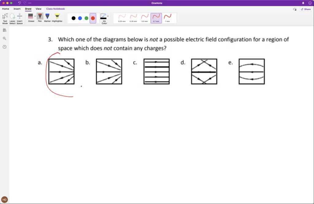 Solved Which One Of The Diagrams Below Is Not A Possible Electric