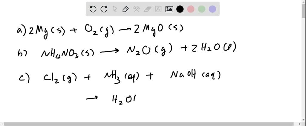SOLVED: Write correctly balanced chemical equations for the following ...