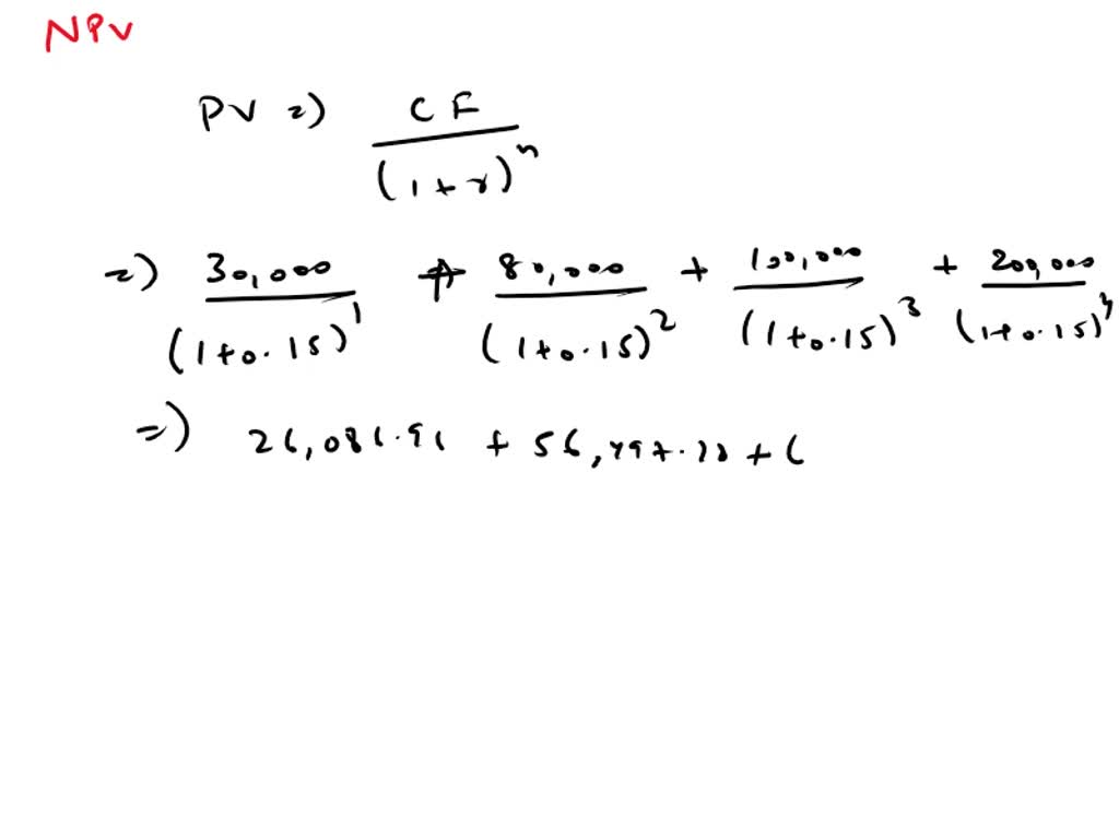 Solved A Project Requires An Investment Of 1 300 And Has A Net Present Value Of300 If The