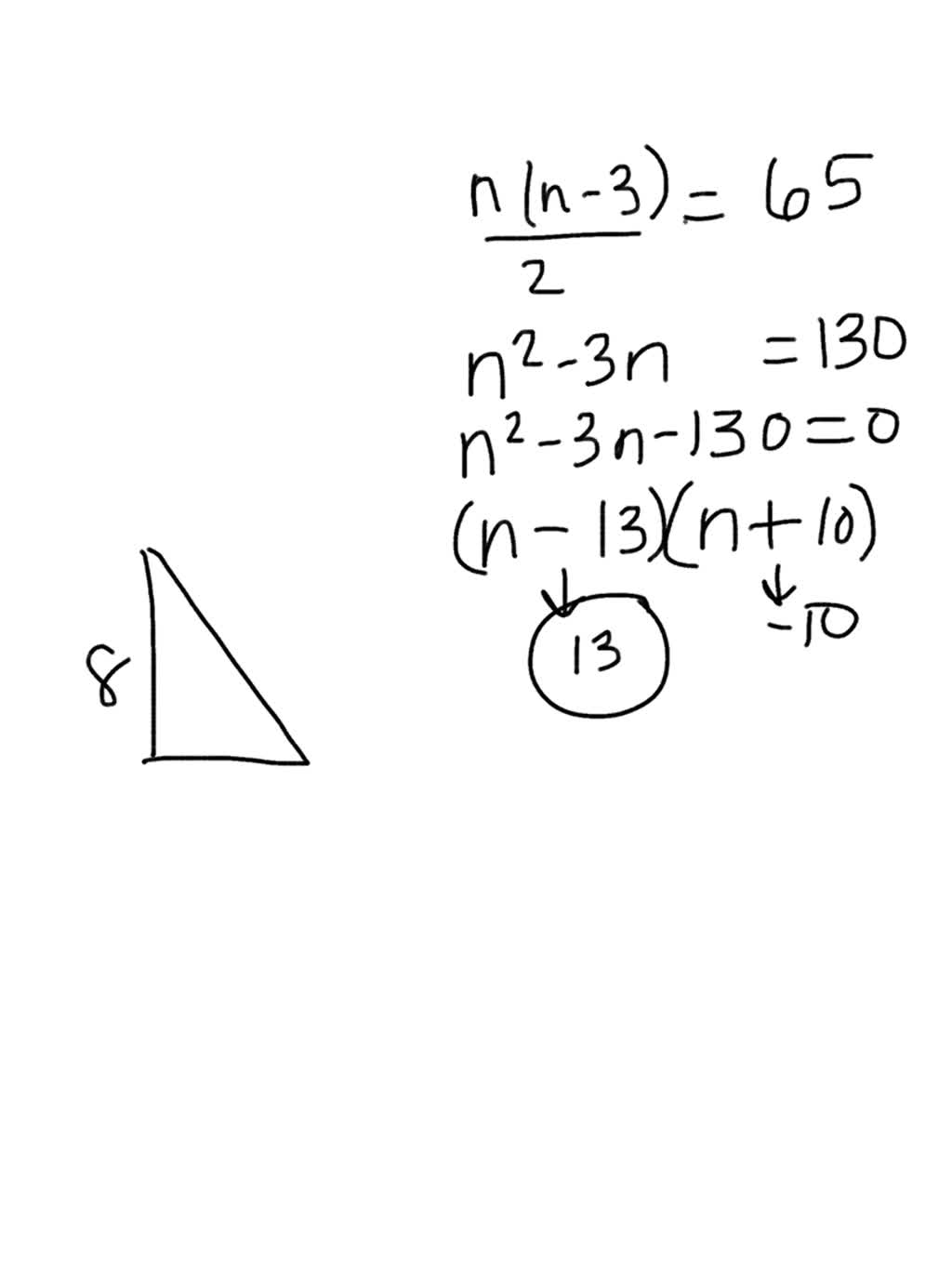 The Number Of Diagonals Of A Regular Polygon Is 65 Find The Perimeter Of The Polygon If Its