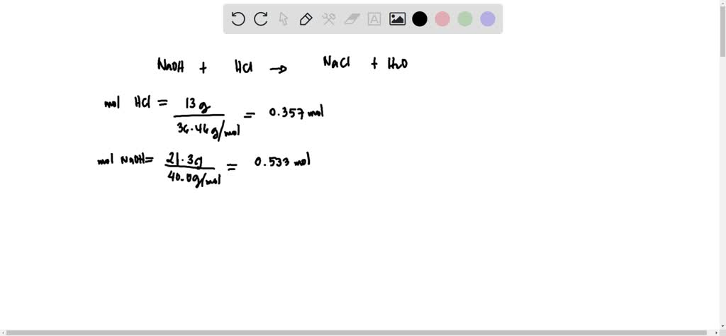 SOLVED: Aqueous hydrochloric acid (HCl) will react with solid sodium ...