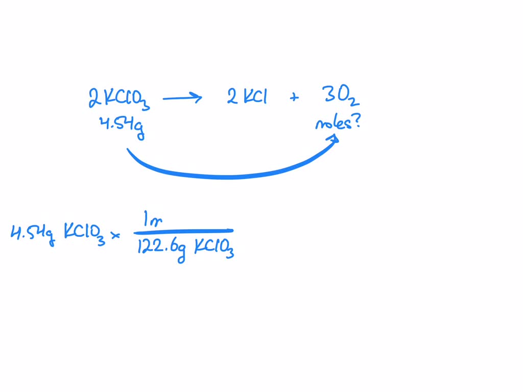 SOLVED: A 4.54-g sample of potassium chlorate was decomposed according ...