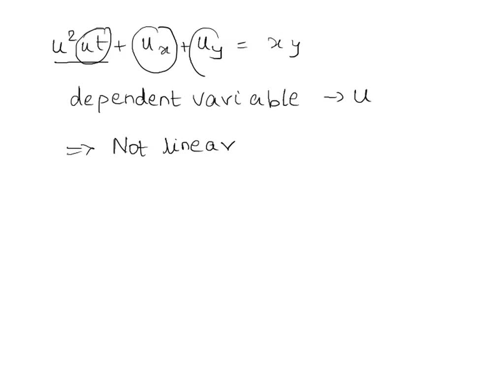 Solved Classify The Equations In Terms Of Order Linearity