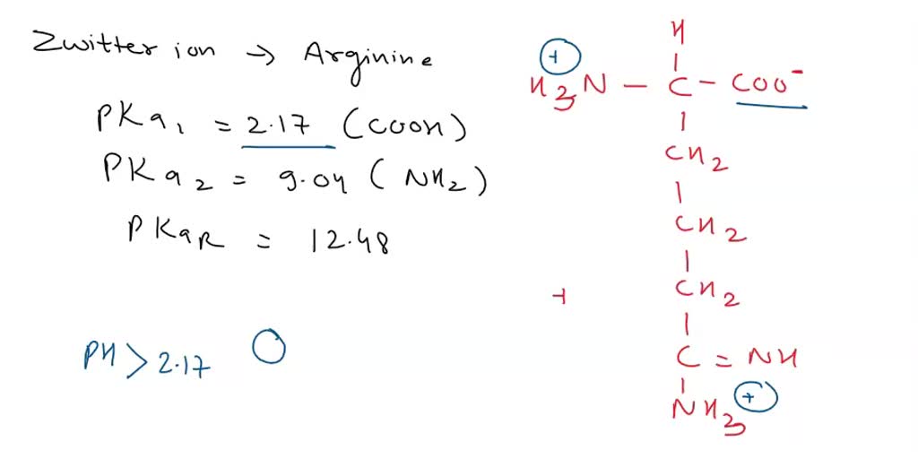 SOLVED: Provide the zwitterion structure of Arginine and calculate the ...