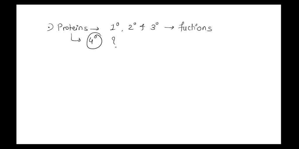 SOLVED: All proteins must acquire the 4 different levels of protein ...