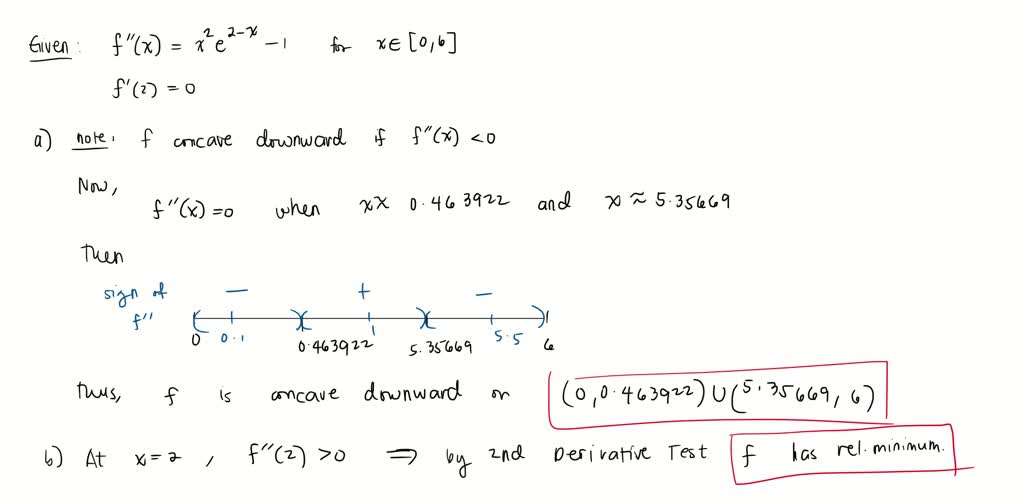 Let F Be A Twice Differentiable Function Such That F 2 0 The Second