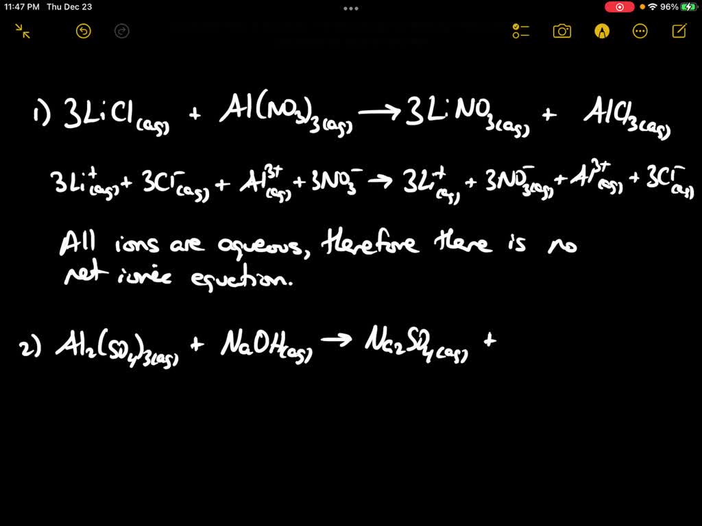 SOLVED: Q.6. Write a balanced chemical equation for the reaction of ...